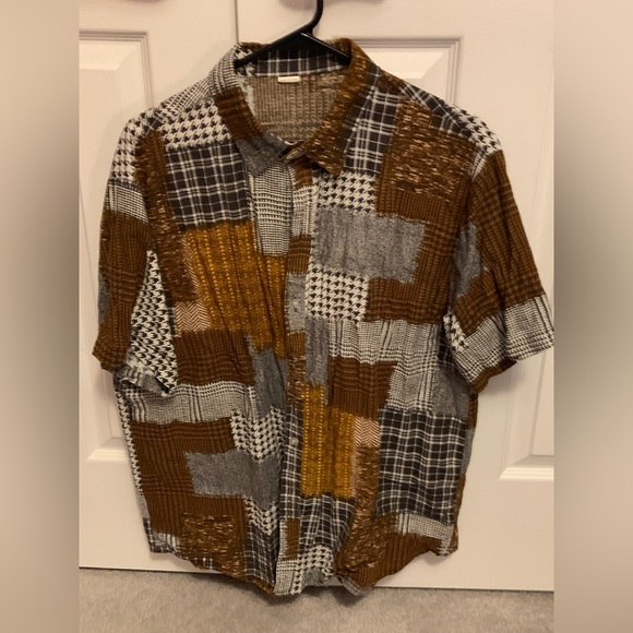 Shirts | Mens Xl Patchwork Pattern Casual Buttondown Shirt | Poshmark